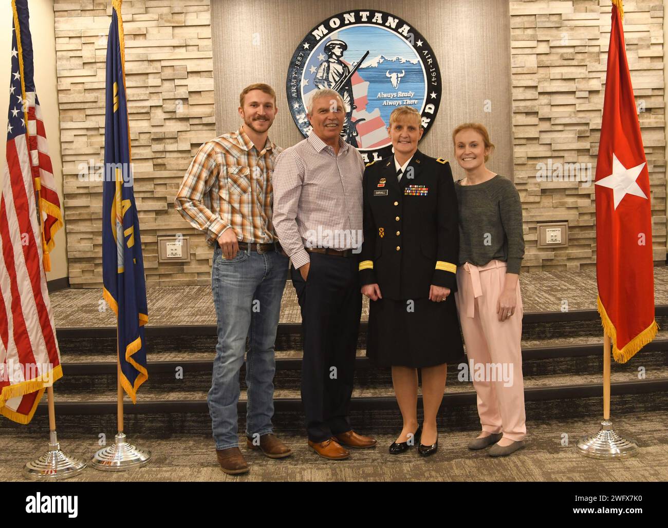 Brigadier General Renea Dorvall’s family pinned her with her current ...