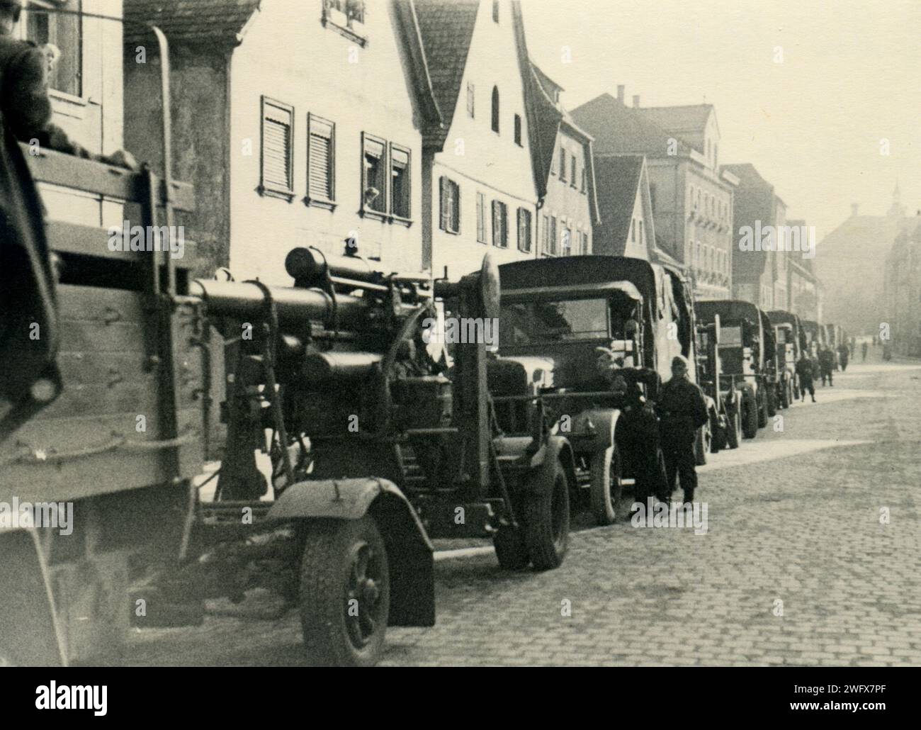 wwii - second world war, German FLAK soldiers in Neustadt, Germany ...