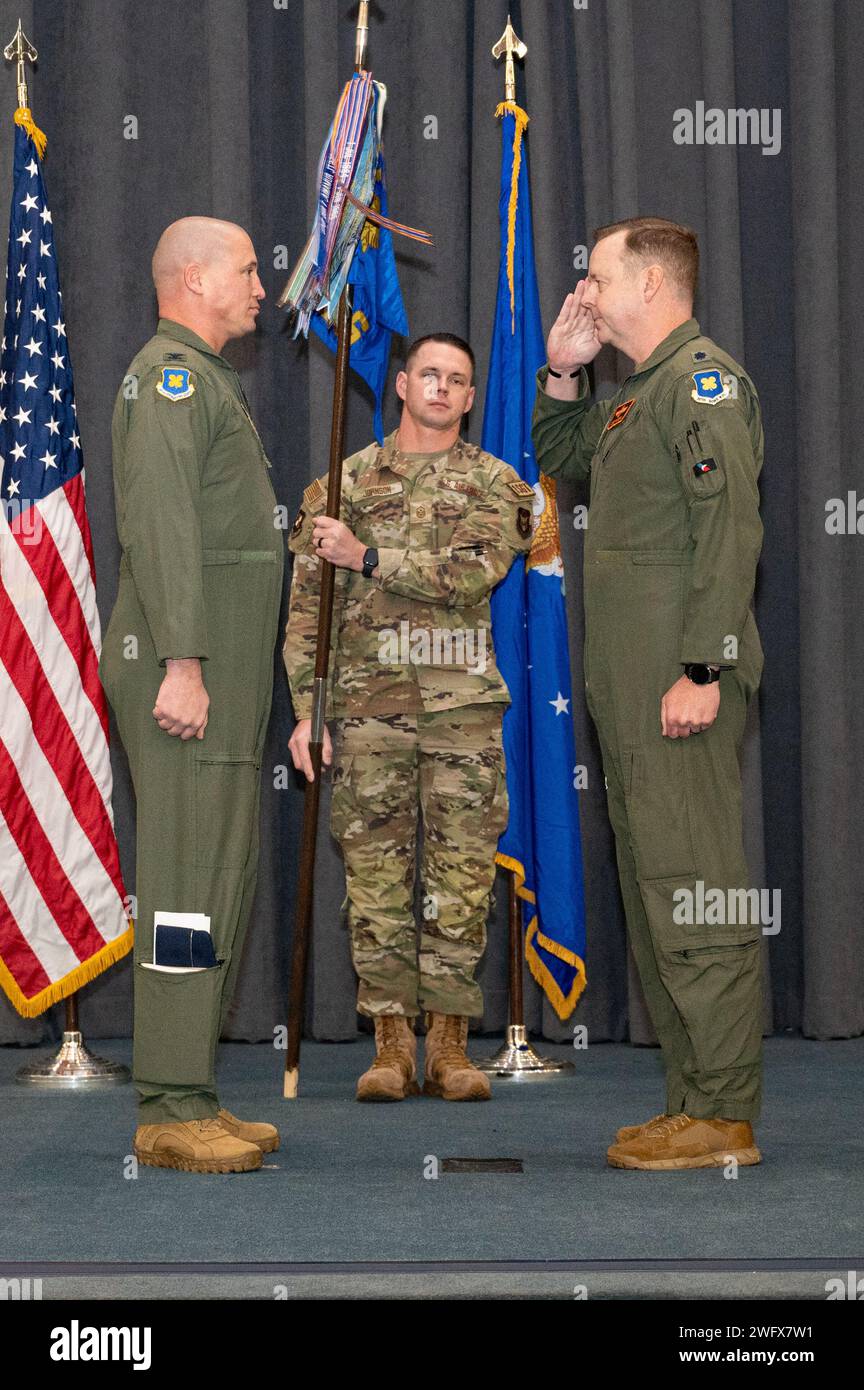 U.S. Air Force Lt. Col. Corey Hancock, 343rd Bomb Squadron Commander ...