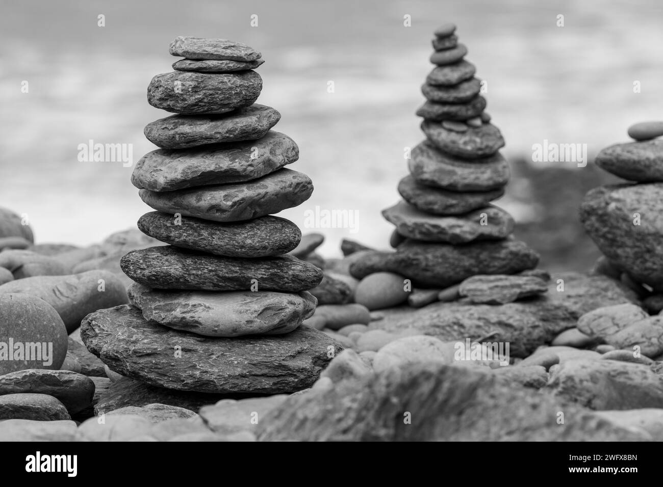 Natural rock towers Black and White Stock Photos & Images - Alamy