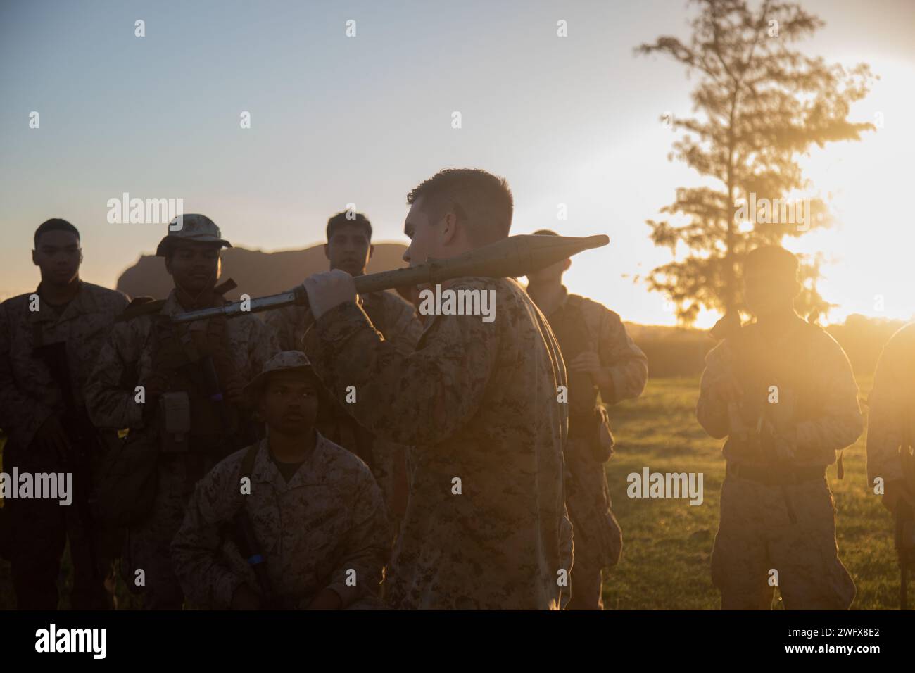 U.S. Marine Corps Sgt. Isaac Robinson, company gunnery sergeant with ...