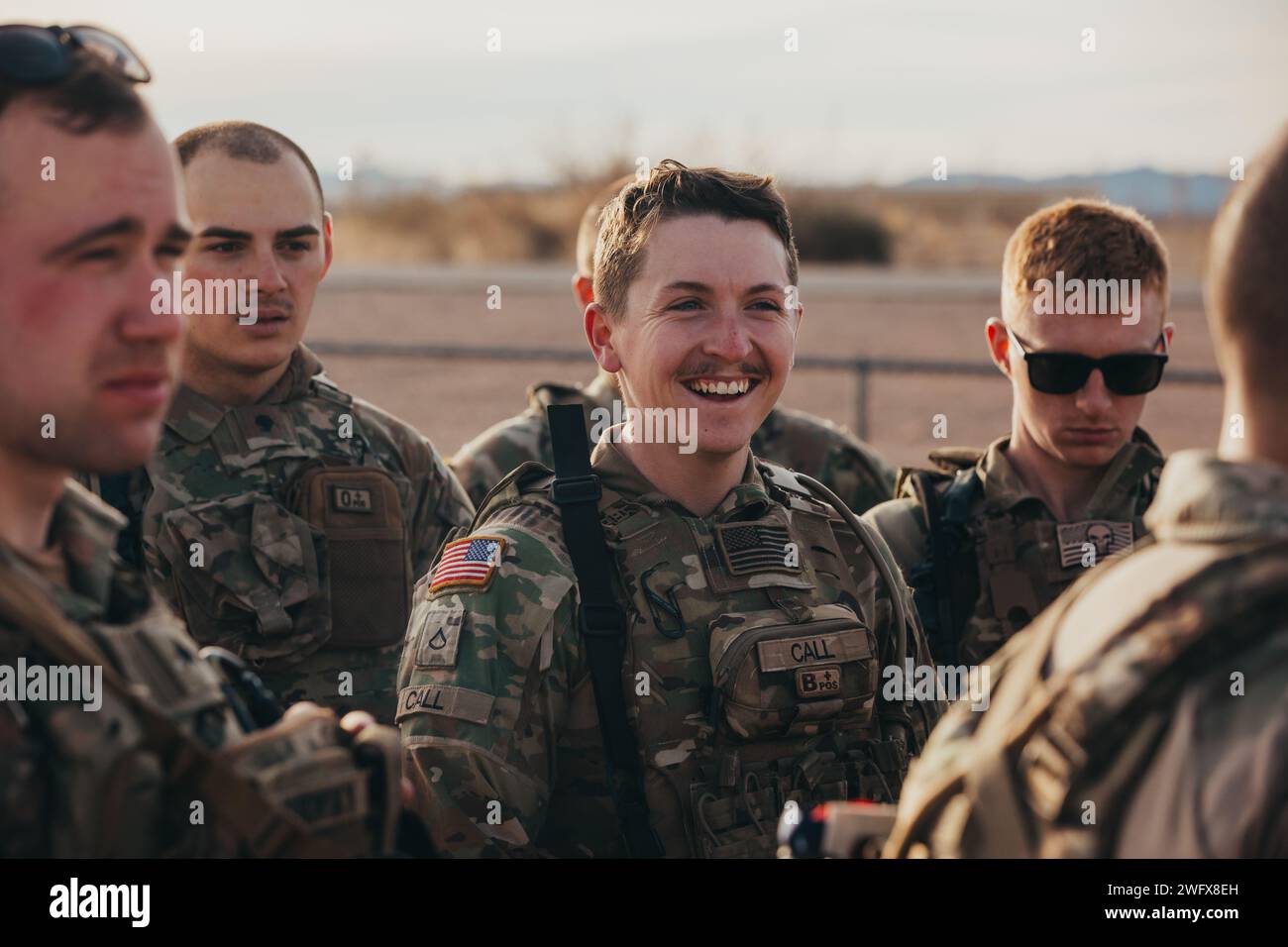 U.S. Soldiers with Charlie Company, 1st Battalion, 112th Infantry ...