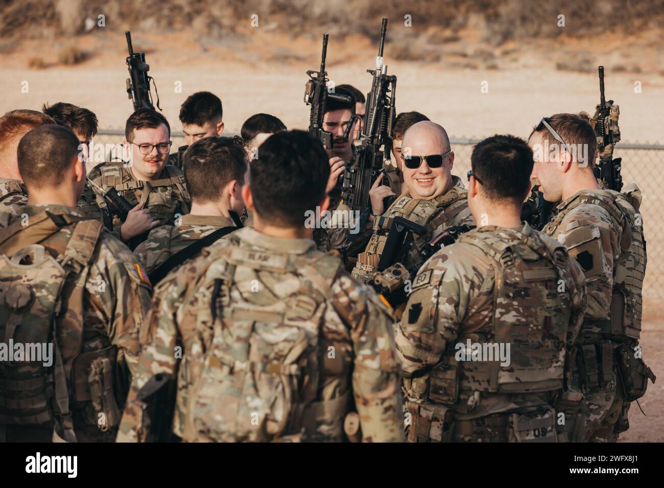 U.S. Soldiers with Charlie Company, 1st Battalion, 112th Infantry ...