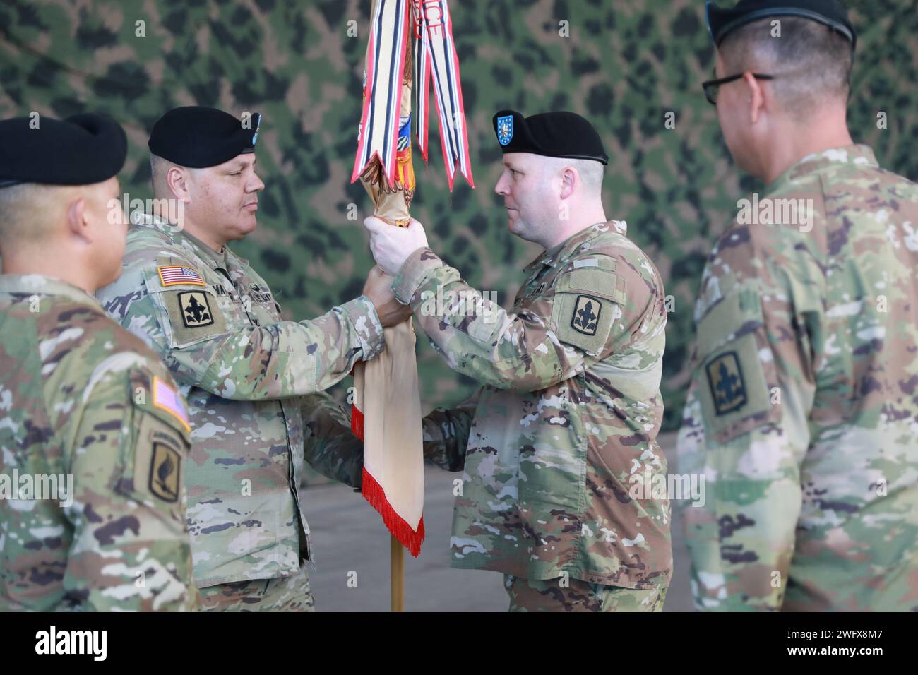 U.S. Army Col. David R. Hatcher II, left, commander of the 29th ...