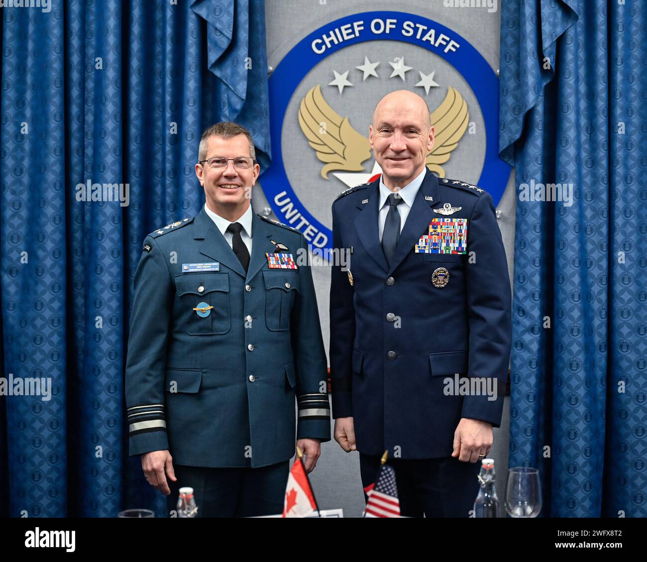 Air Force Chief of Staff Gen. David W. Allvin, right, poses with Royal ... Air Force Chief of Staff Gen. David W. Allvin, right, poses with Royal ...