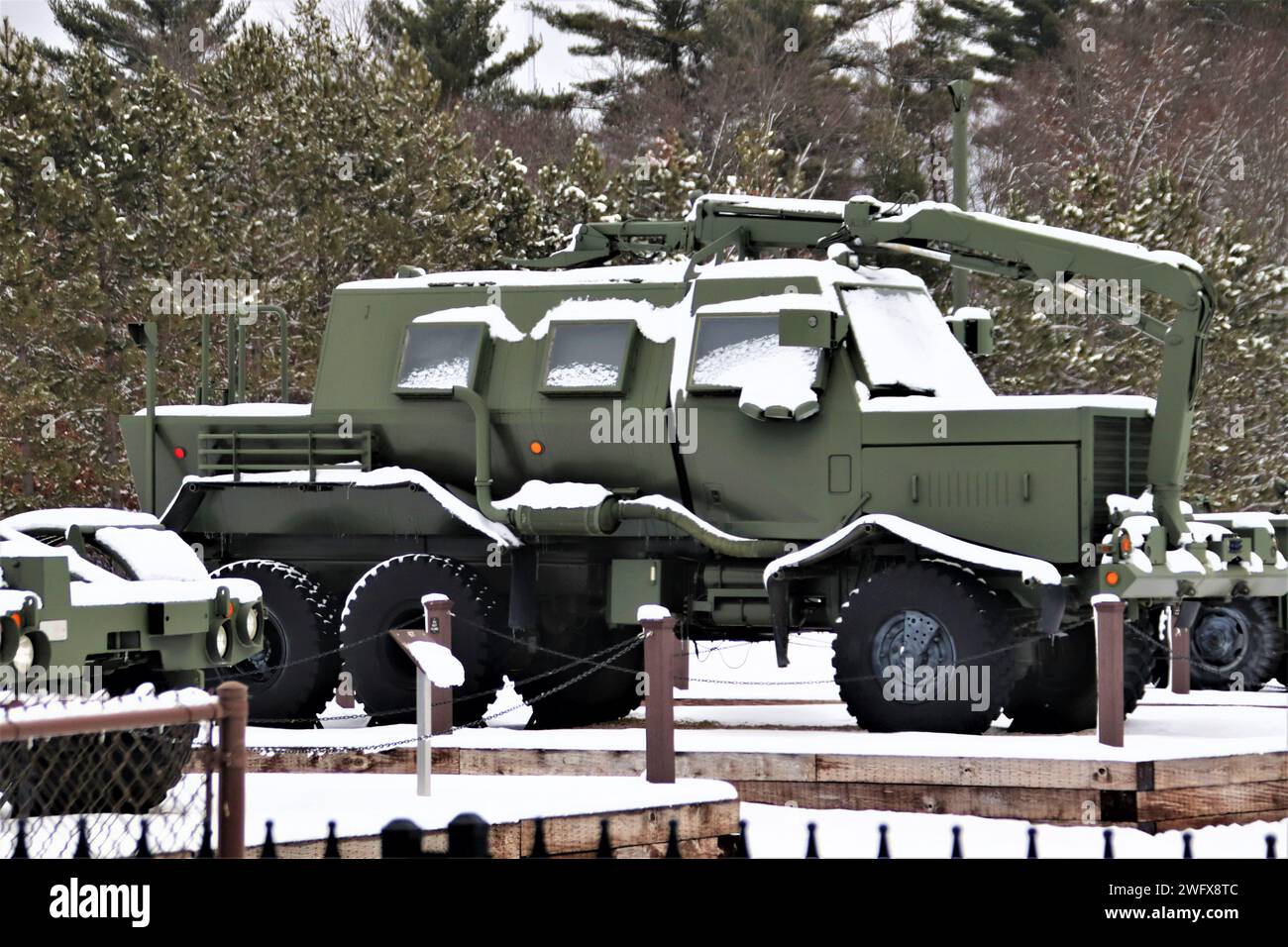 A scene of Equipment Park is shown Jan. 11, 2024, at Fort McCoy, Wis ...