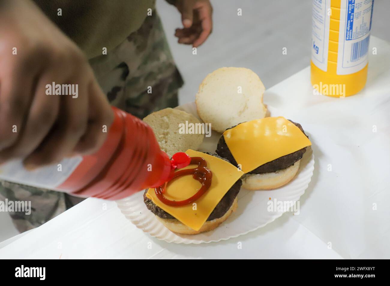 U.S. Army Soldiers deployed to Karliki, Poland, enjoy a Martin Luther ...