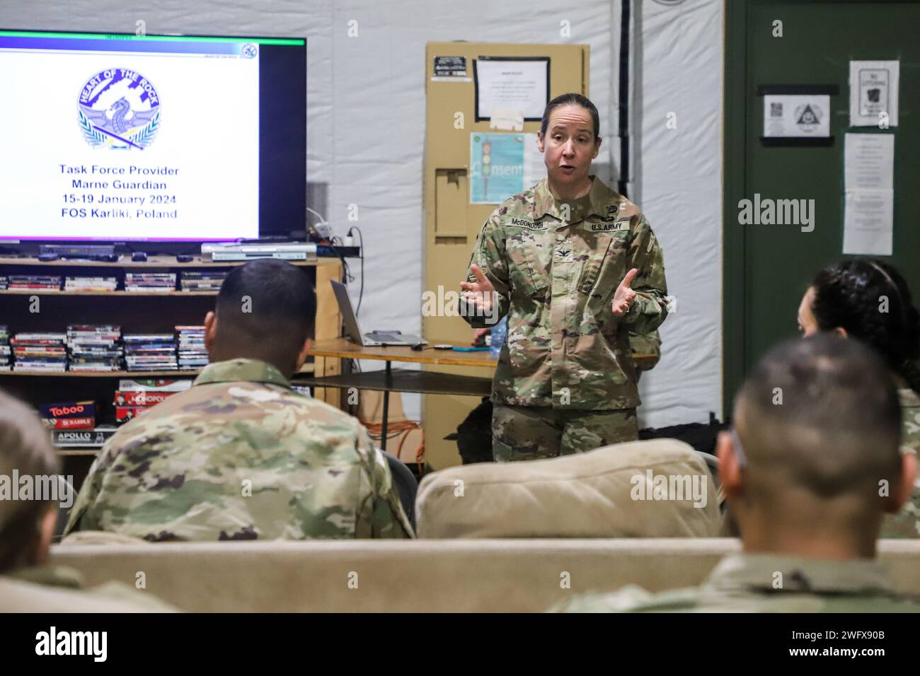 U.S. Army Col. Jennifer McDonough, the commander of the 3rd Division ...
