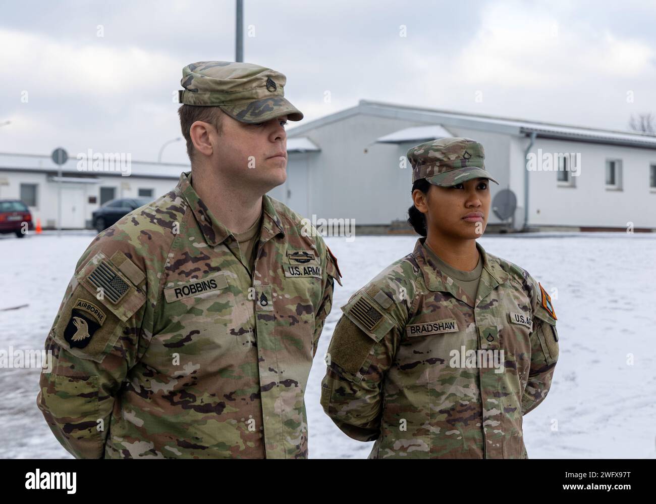 Staff Sgt. Anthony Robbins and Pfc. Janelle Bradshaw, members of Task ...