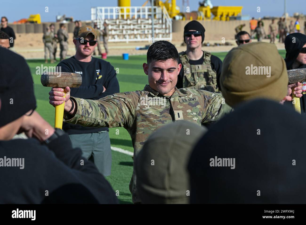U.S. Army 1st Lt. Alejandro Quiros assigned with B Battery, 2nd ...