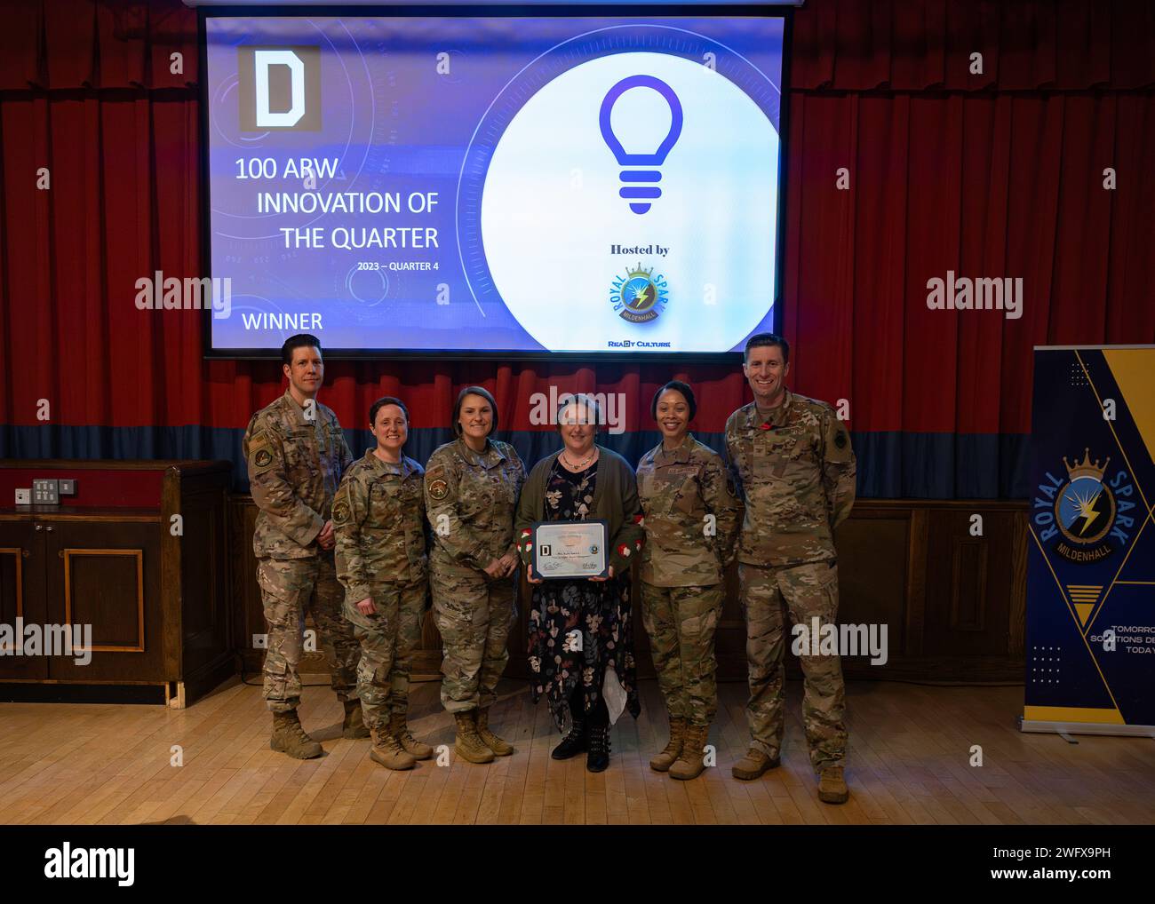 Mrs. Kara Neave, 100th Operations Support Squadron flight data analyst, wins innovation of the ...