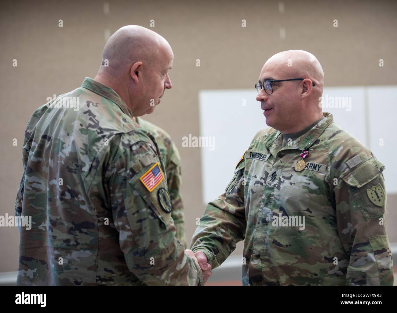 Command Sgt. Maj. Michael Thibodeau, outgoing senior enlisted advisor ...
