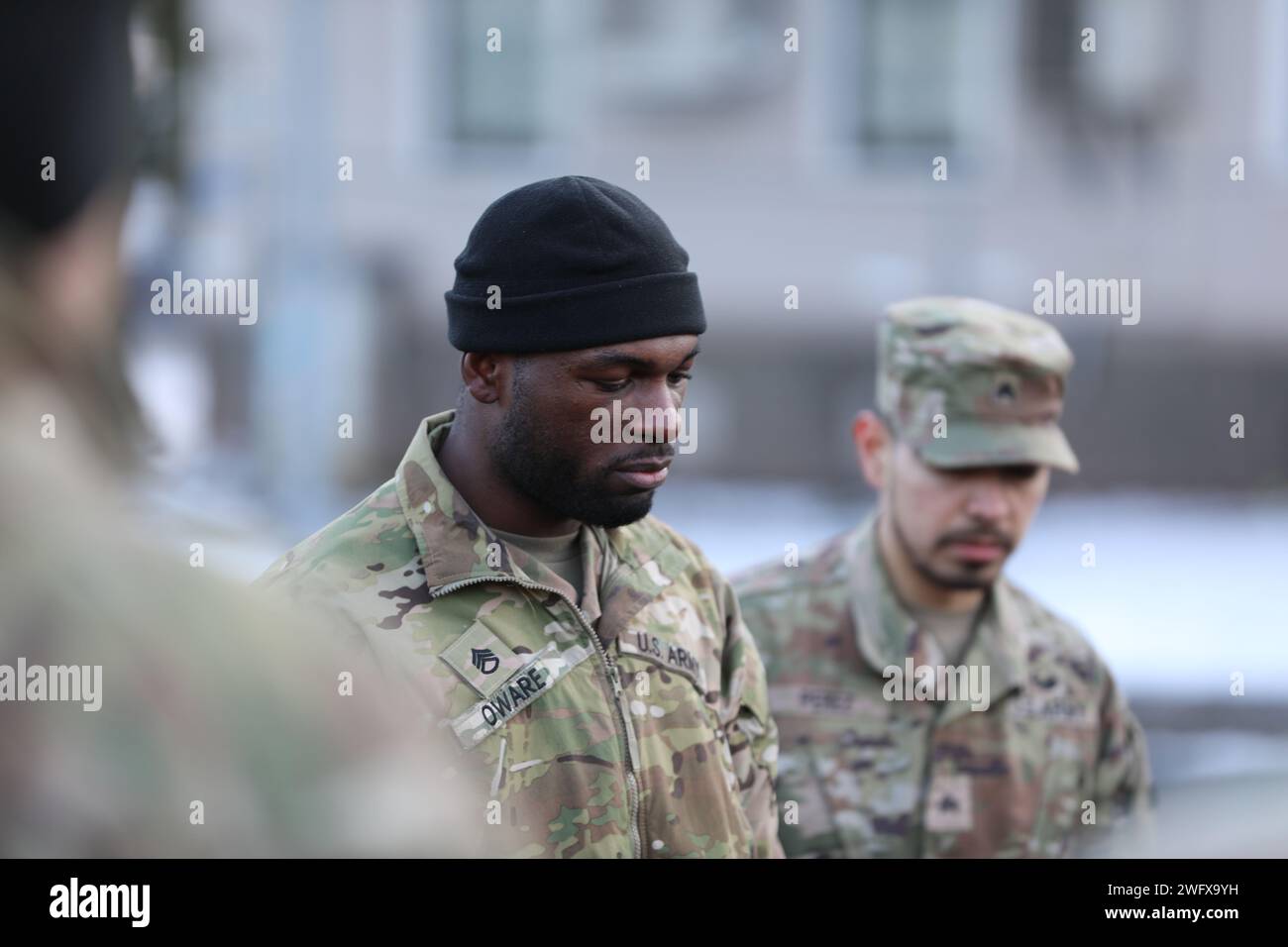 Staff Sgt. Gideon Oware gives a block of instruction on the safest way ...
