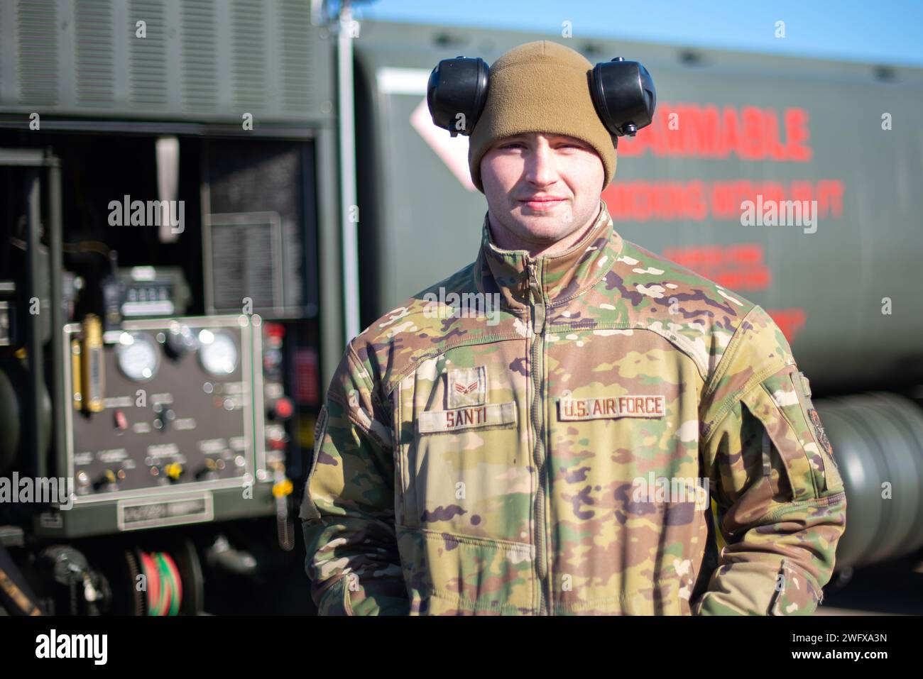 U.S. Air Force Senior Airman Alexander Santi, 375th Logistics Readiness ...