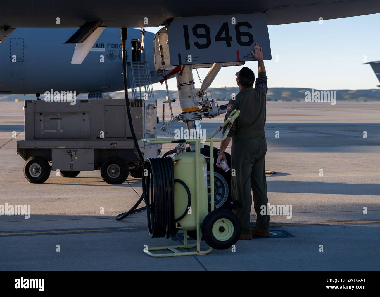U.S. Air Force Lt. Col. Andrew Baer, 9th Air Refueling Squadron ...