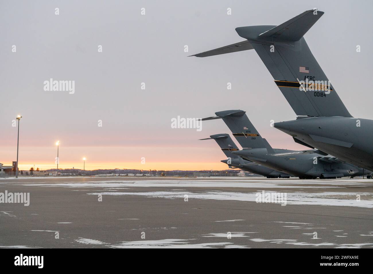 Three C-17 Globemaster III aircraft assigned to the 911th Airlift Wing ...