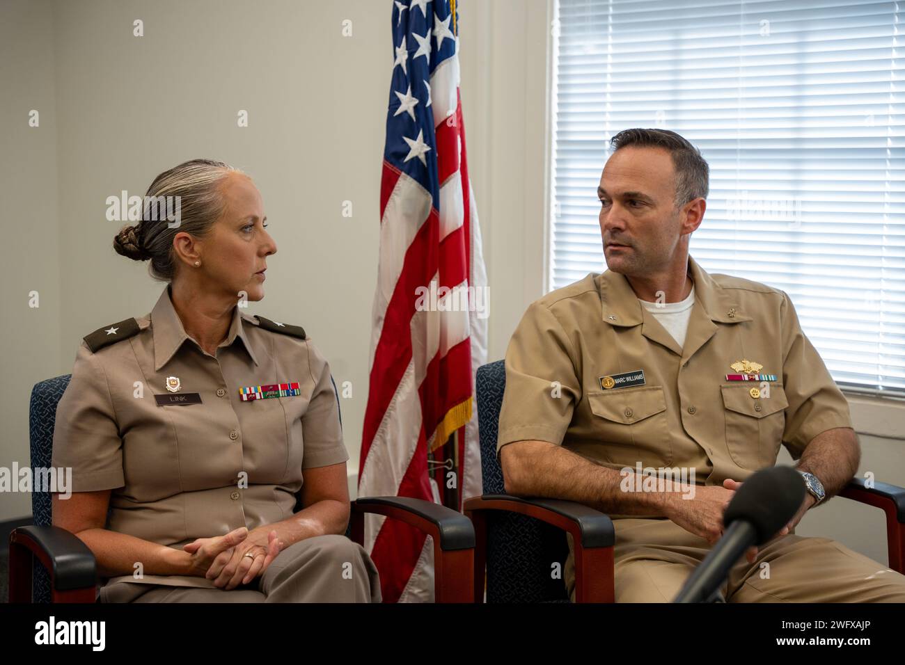 Brig. Gen. Michelle Link, deputy commander, Joint Task Force-Red Hill (JTF-RH) and Rear Adm ...