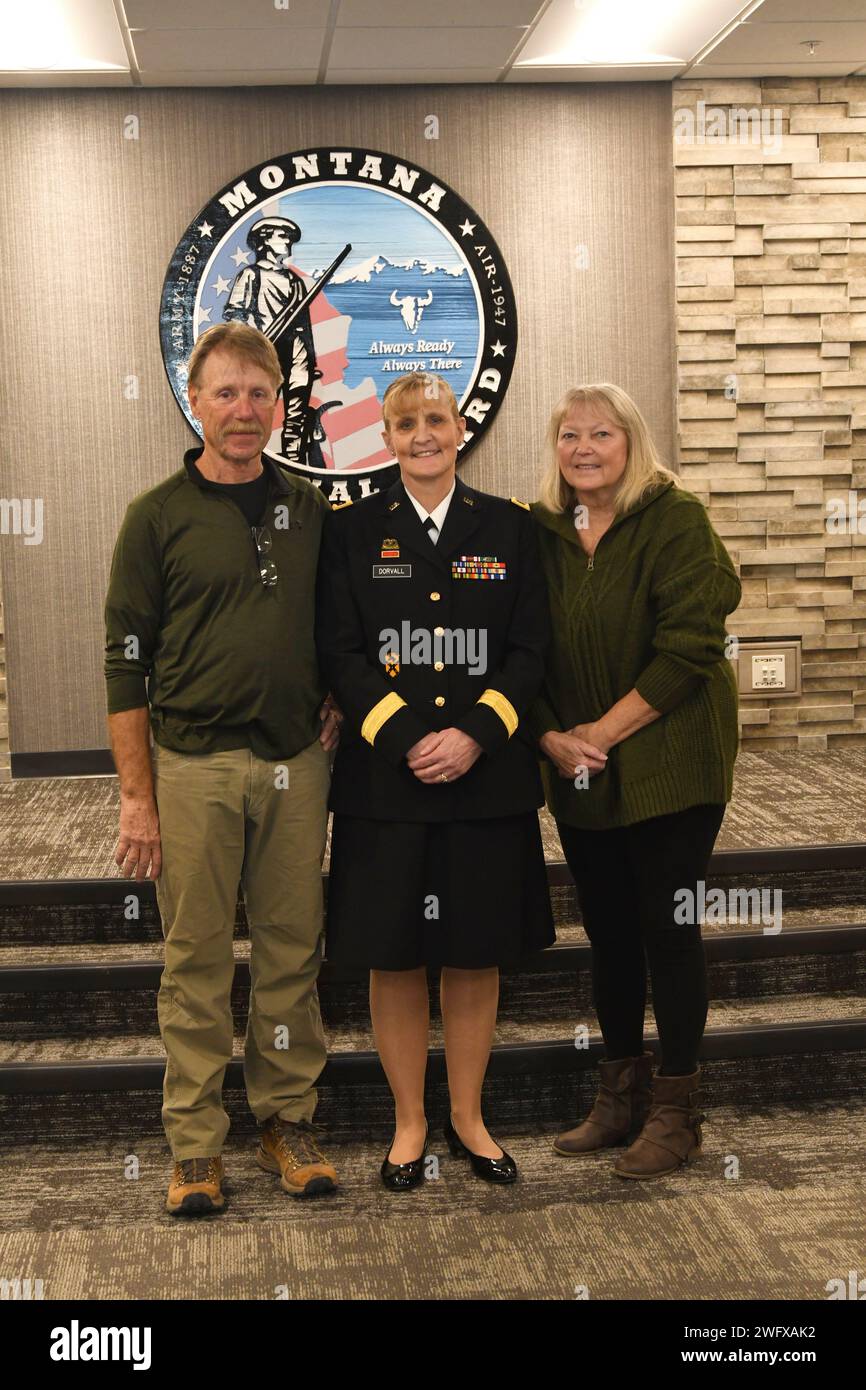 Brigadier General Renea Dorvall’s family pinned her with her current ...