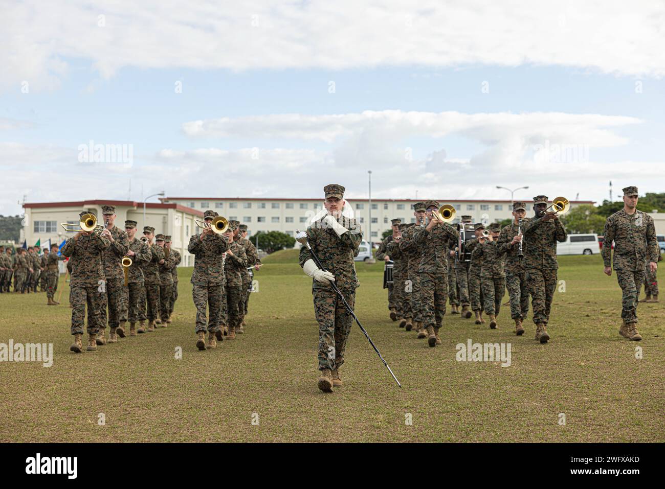 U.S. Marines with the III Marine Expeditionary Force Band, perform ...