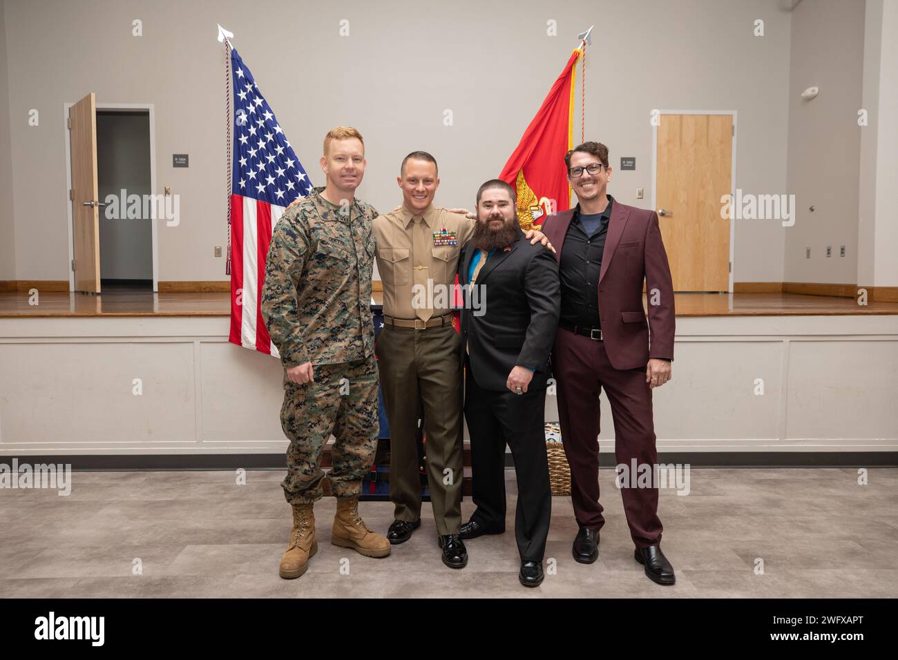 U.S. Marine Corps 1st Sgt. Neill A. Sevelius poses for a photo with ...