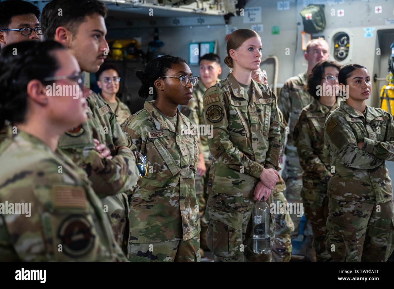 Airmen attending the First Term Enlisted Course learn about the airlift ...