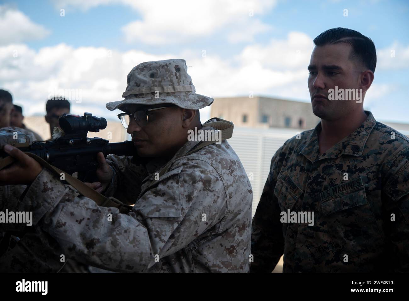 A U.S. Marine with Headquarters Battalion, Marine Corps Base Hawaii ...