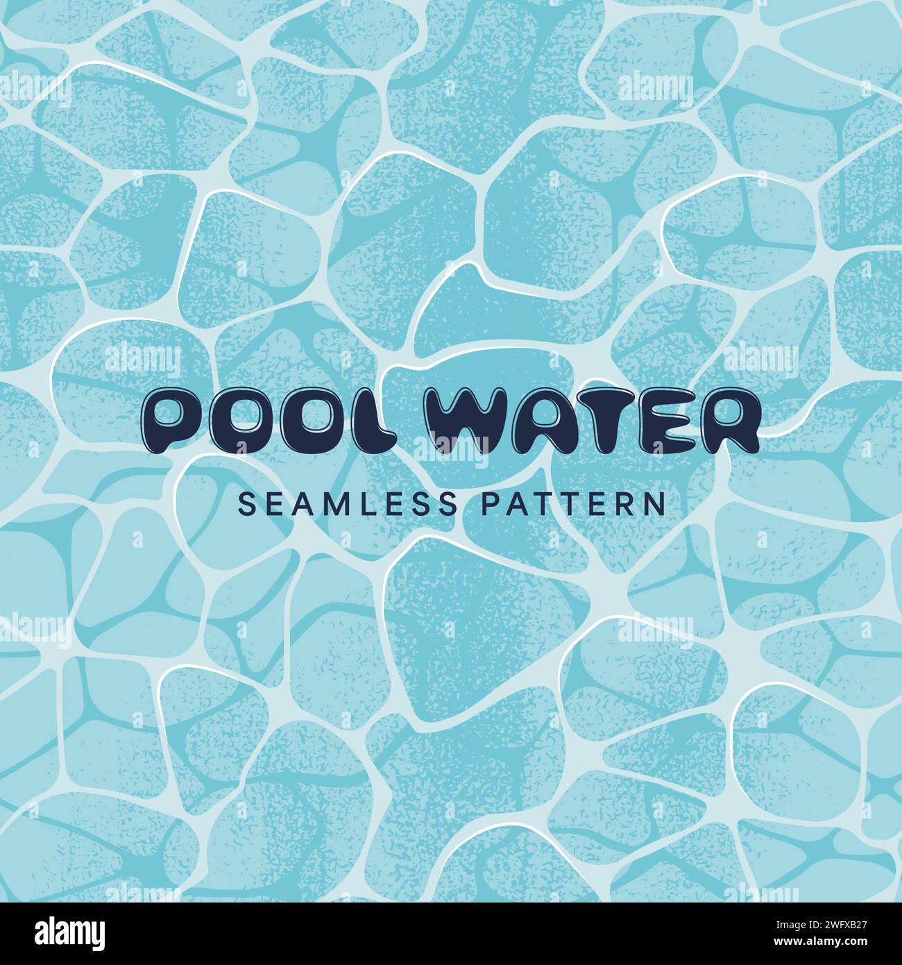 Swimming pool seamless pattern. Blue textured ripples water, waves ...
