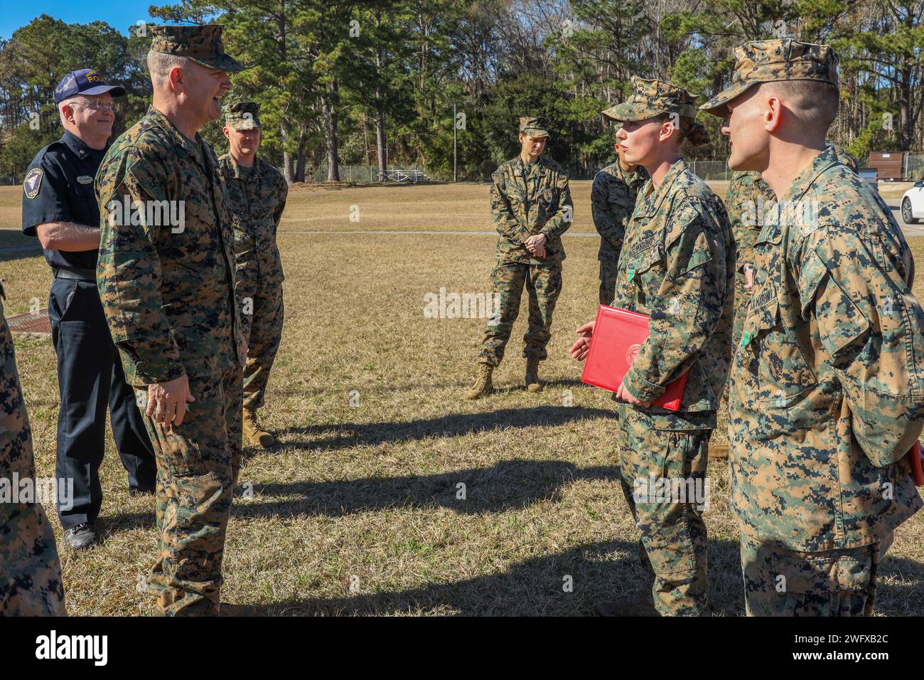 U.S. Marine Corps Col. Mark Bortnem, commanding officer, Marine Corps ...