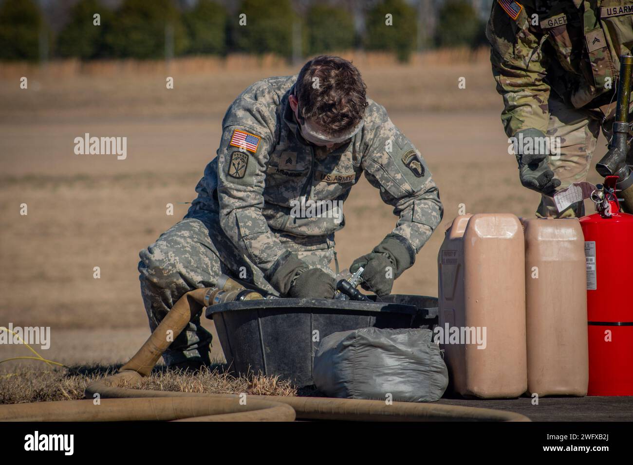 Soldiers from 96th Aviation Support Battalion establish and certify the ...