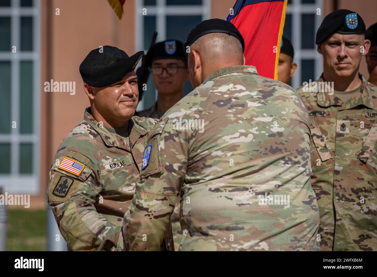 U.S. Army Command Sgt. Maj. Brandon I. Kumalae, incoming command ...