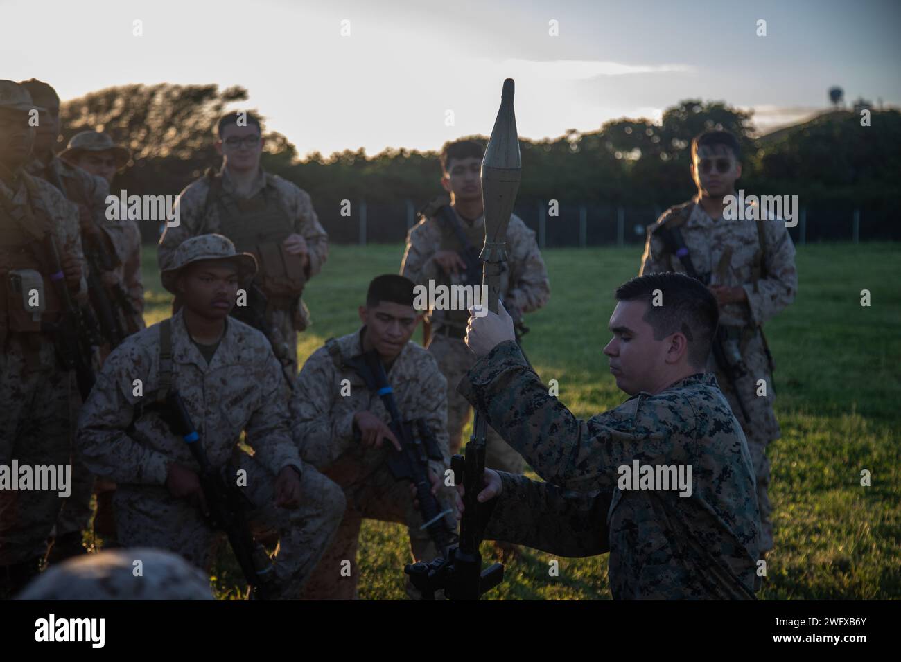 U.S. Marine Corps Sgt. Isaac Robinson, company gunnery sergeant with ...