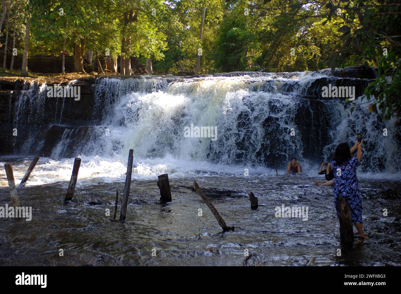 Phnom Kulen Waterfall, Phnom Kulen National Park, Cambodia Stock Photo ...