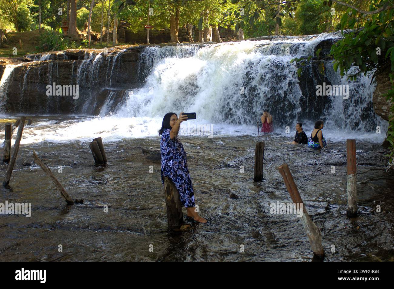 Phnom Kulen Waterfall, Phnom Kulen National Park, Cambodia Stock Photo ...