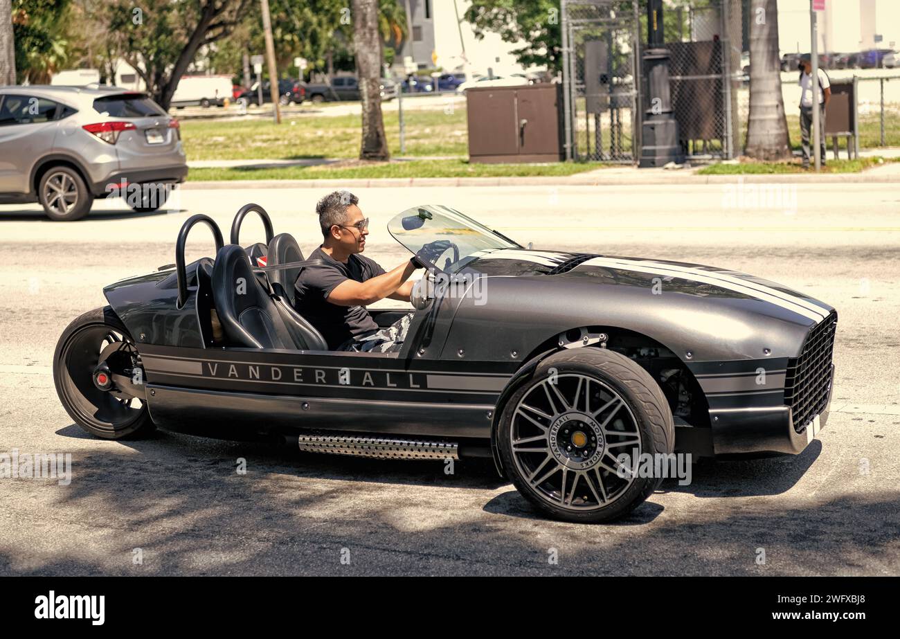 Miami Beach, Florida USA - April 15, 2021: vanderhall tree wheeled ...