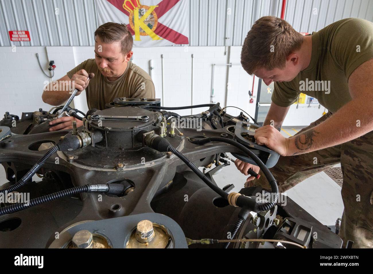 Tech. Sgt. Jeremy Ellison, left, 920th Aircraft Maintenance Squadron ...