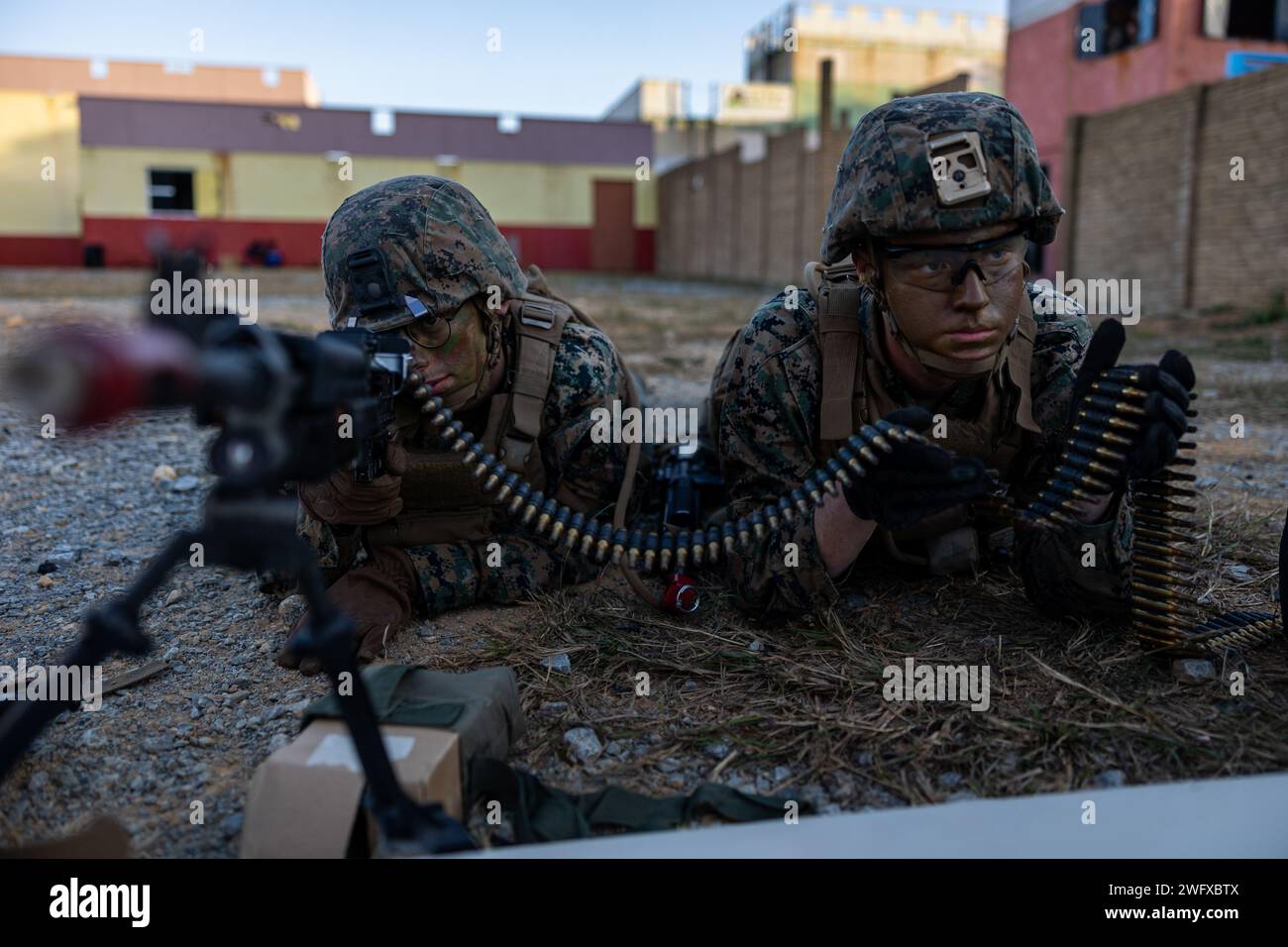 U.S. Marines with Marine Wing Headquarters Squadron (MWHS) 1 provide ...