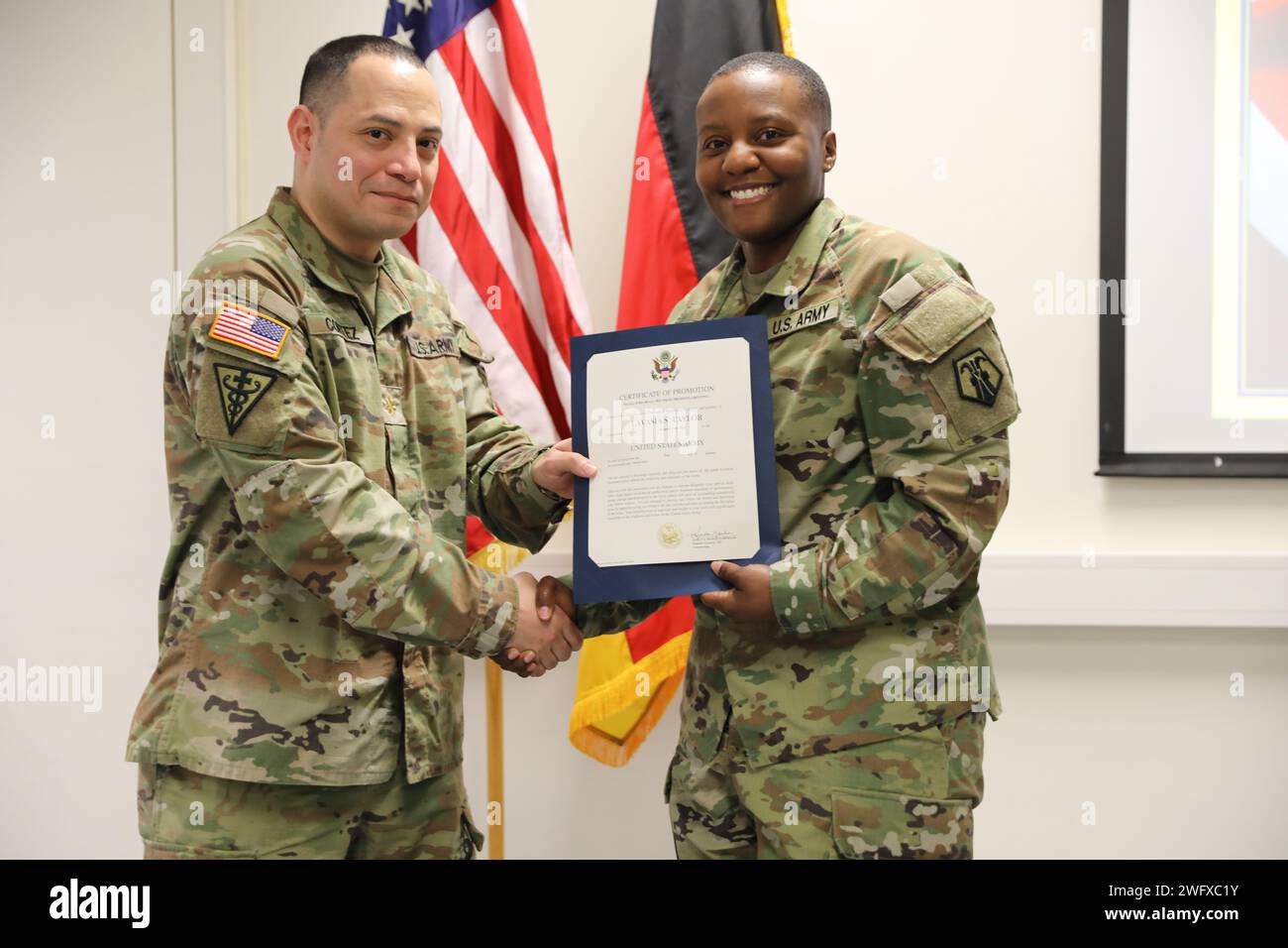 U.S. Army Reserve Maj. Jeff Cortez, commander of Headquarters and ...
