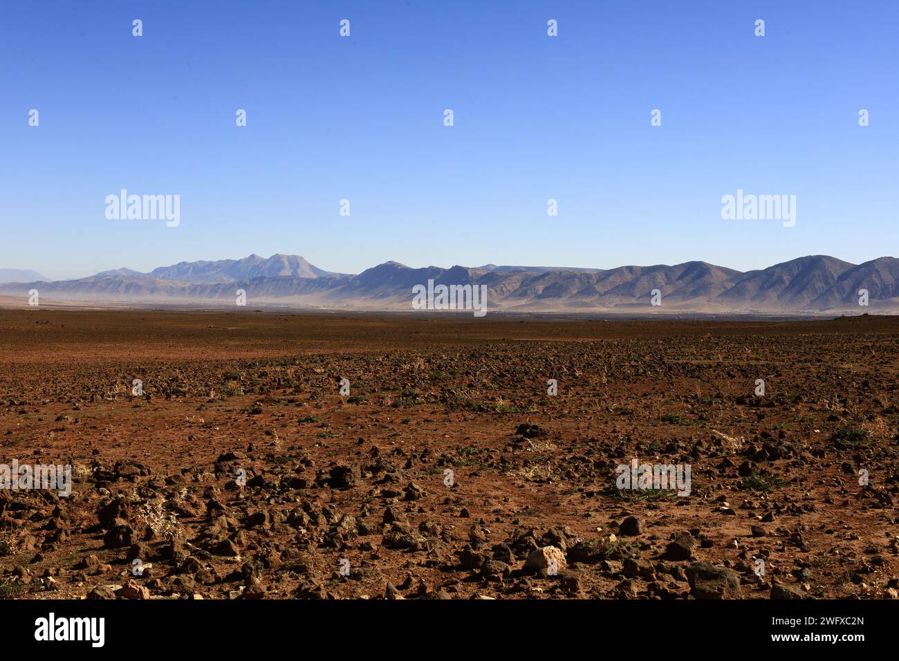 View on a mountain in the Middle Atlas which is a mountain range in ...