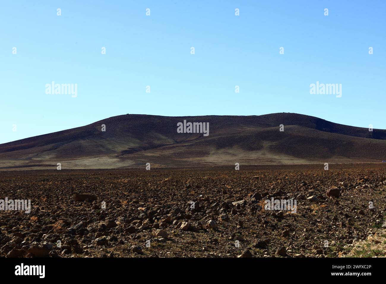View on a mountain in the Middle Atlas which is a mountain range in ...