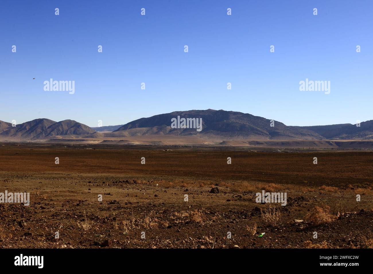 View on a mountain in the Middle Atlas which is a mountain range in ...