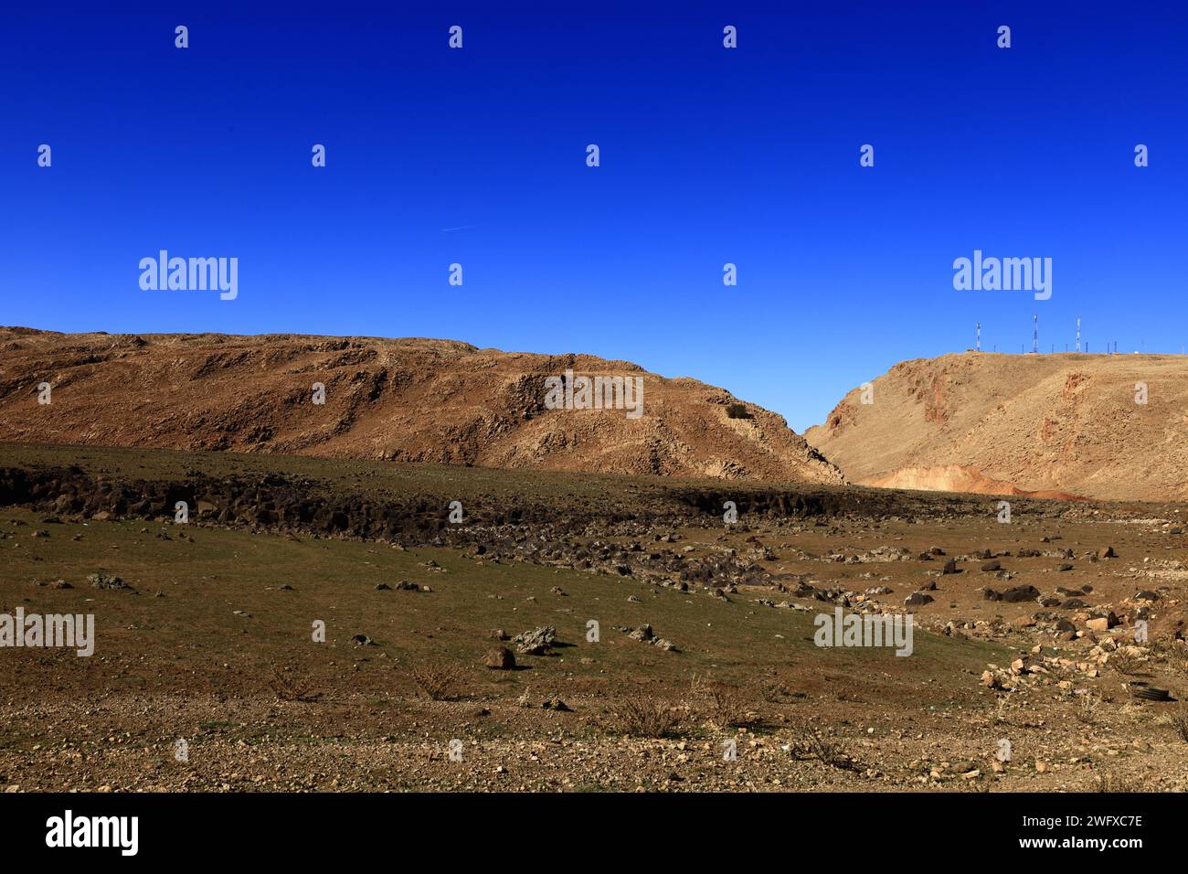 View on a mountain in the Middle Atlas which is a mountain range in ...