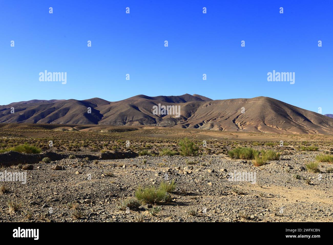 View on a mountain in the Middle Atlas which is a mountain range in ...