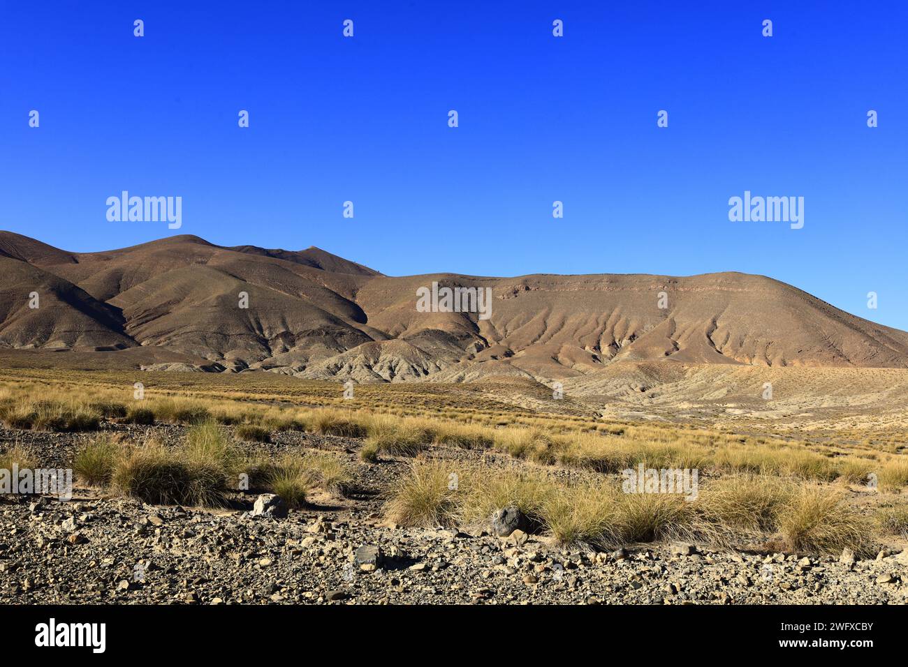 View on a mountain in the Middle Atlas which is a mountain range in ...