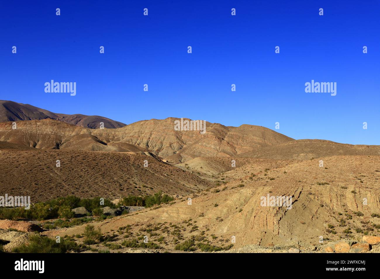 View on a mountain in the Middle Atlas which is a mountain range in ...