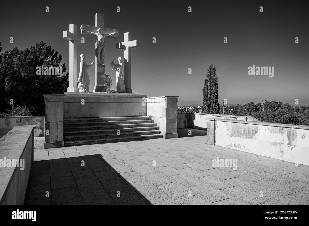 Religious monument portugal Black and White Stock Photos & Images - Alamy