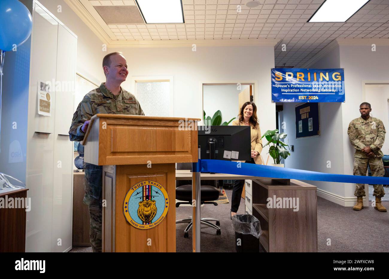 U.S. Air Force Brig. Gen. Derek Salmi, 60th Air Mobility Wing commander ...