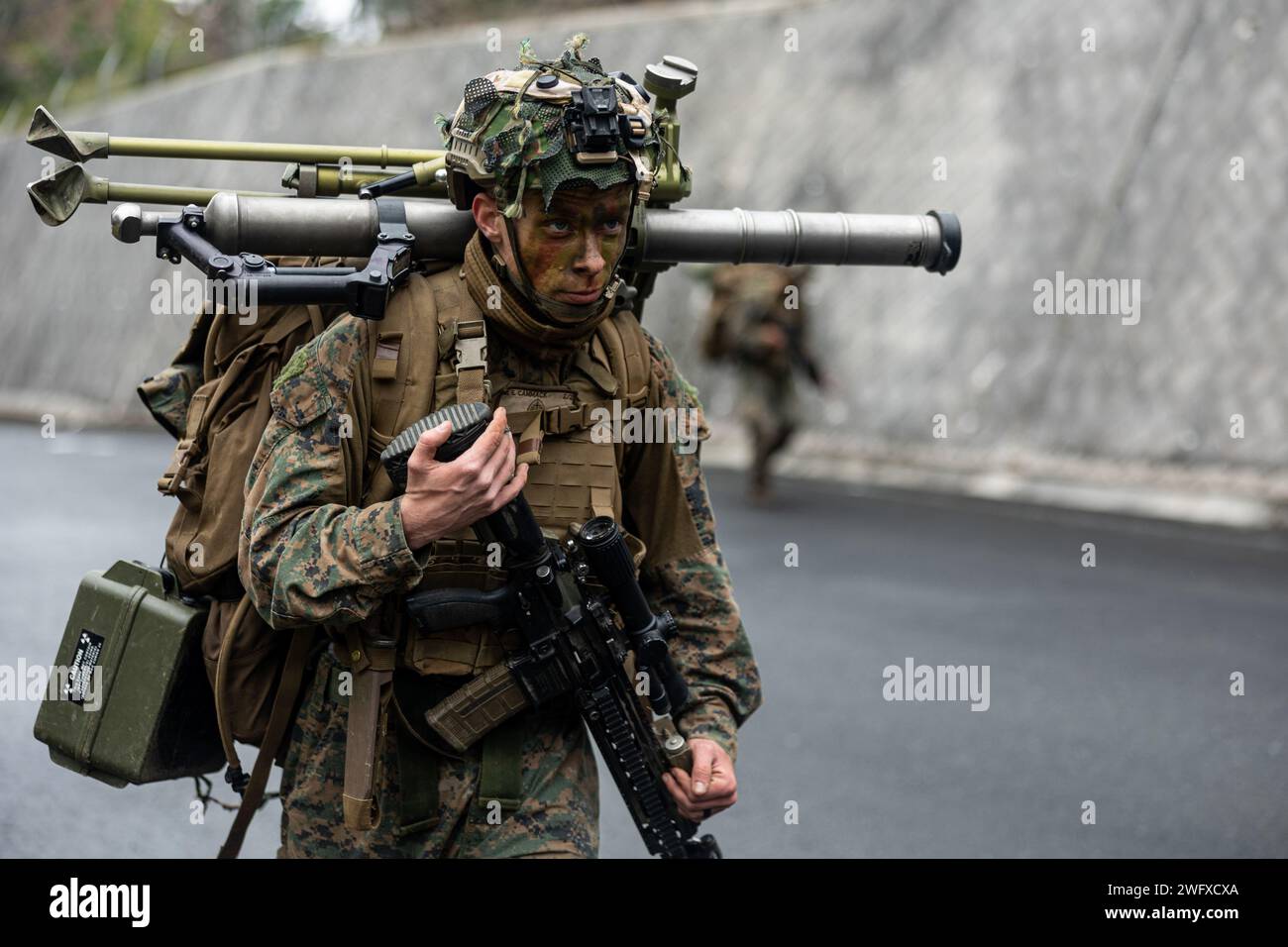 U.S. Marine Corps Cpl. Matthew Cammack patrols during the 3d Marine ...