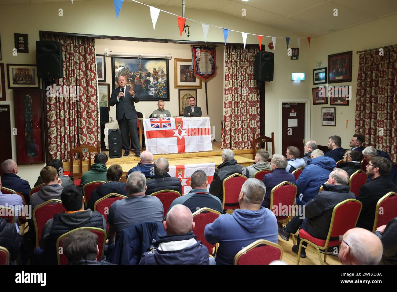(left to right) TUV leader Jim Allister MLA, Jamie Bryson and Darrin ...