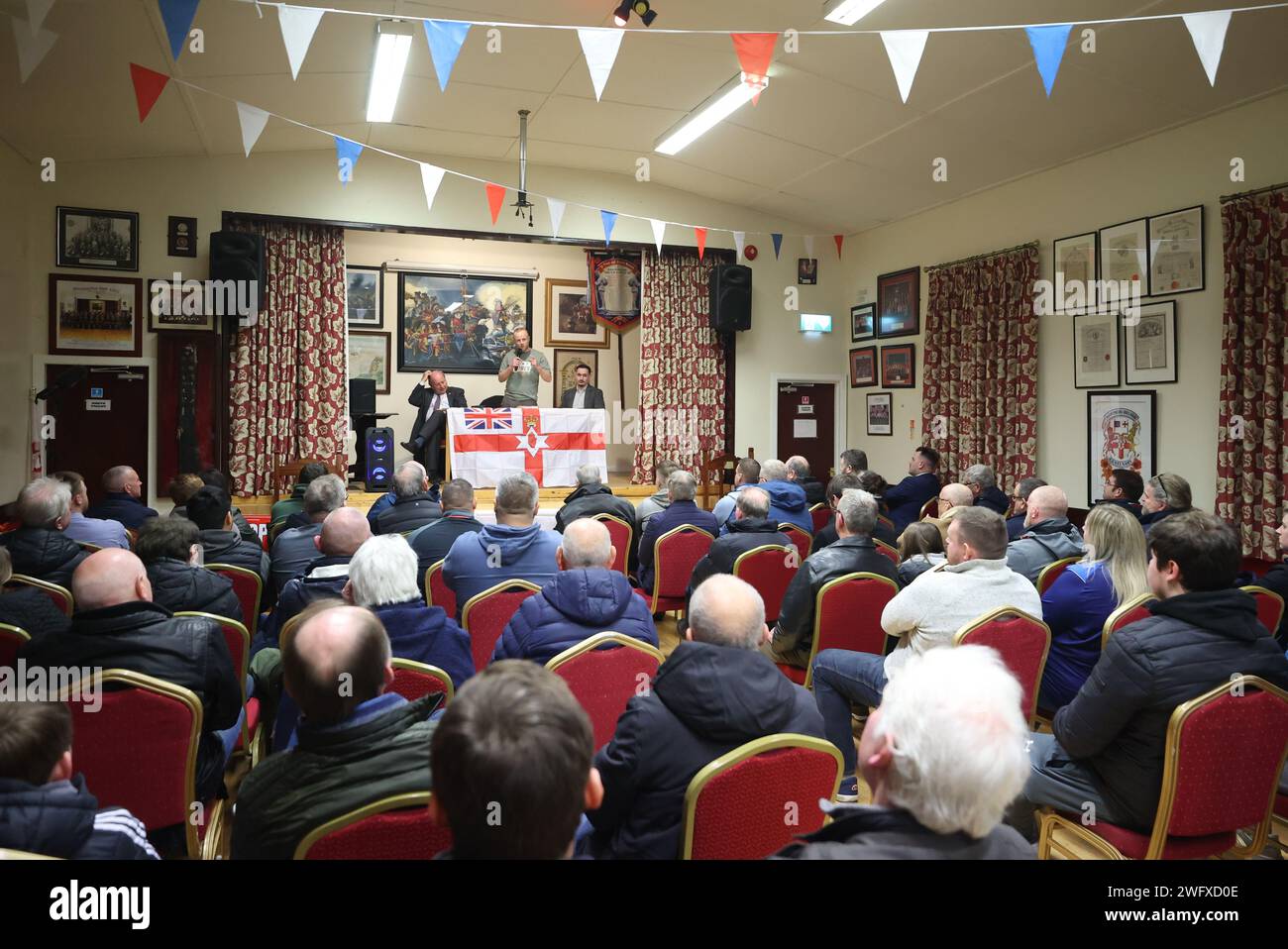 (left to right) TUV leader Jim Allister MLA, Jamie Bryson and Darrin ...
