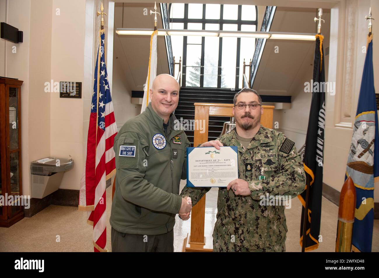 GREAT LAKES, Il. (January 18, 2024) Sailors stationed aboard Naval ...